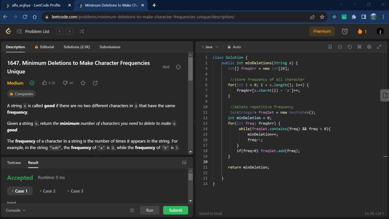 How to solve HashSet problem 1647 | Arghya Das posted on the topic ... How to solve HashSet problem 1647 | Arghya Das posted on the topic ...