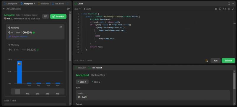 #100daysofcode #leetcode #java #linkedlist #codingchallenge #dailydev ... #100daysofcode #leetcode #java #linkedlist #codingchallenge #dailydev ...