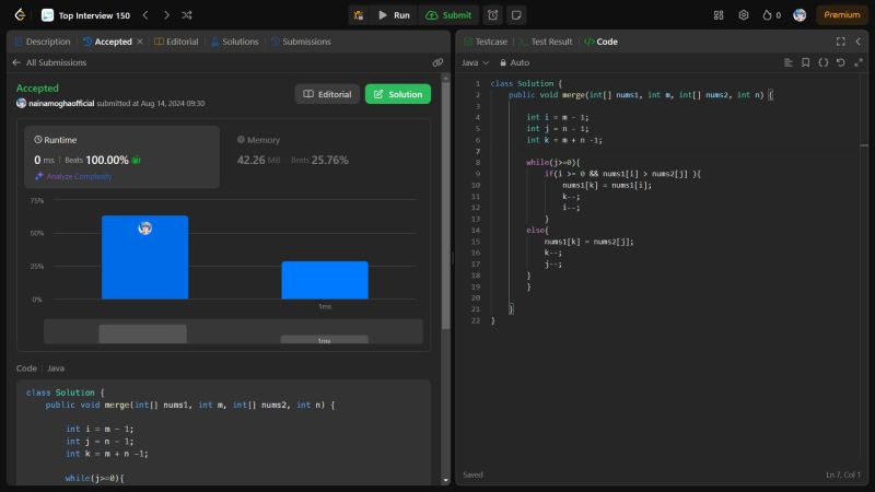 Naina . on LinkedIn: #java #codinglife #leetcode #100daysofcode Naina . on LinkedIn: #java #codinglife #leetcode #100daysofcode