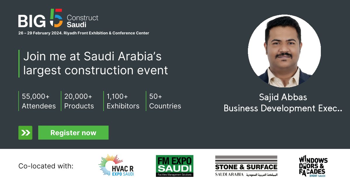 SAJID ABBAS on LinkedIn: #big5saudi #big5constructsaudi SAJID ABBAS on LinkedIn: #big5saudi #big5constructsaudi