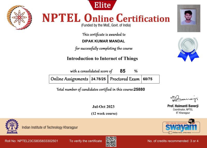 Deepak Mandal on LinkedIn: #nptel #iot Deepak Mandal on LinkedIn: #nptel #iot