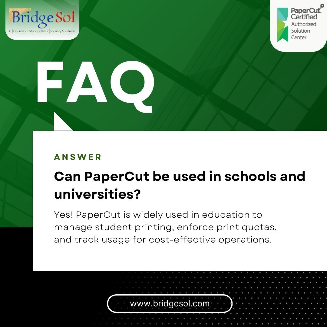 📚 FAQ: Can PaperCut be used in schools and universities? Yes! PaperCut ... 📚 FAQ: Can PaperCut be used in schools and universities? Yes! PaperCut ...