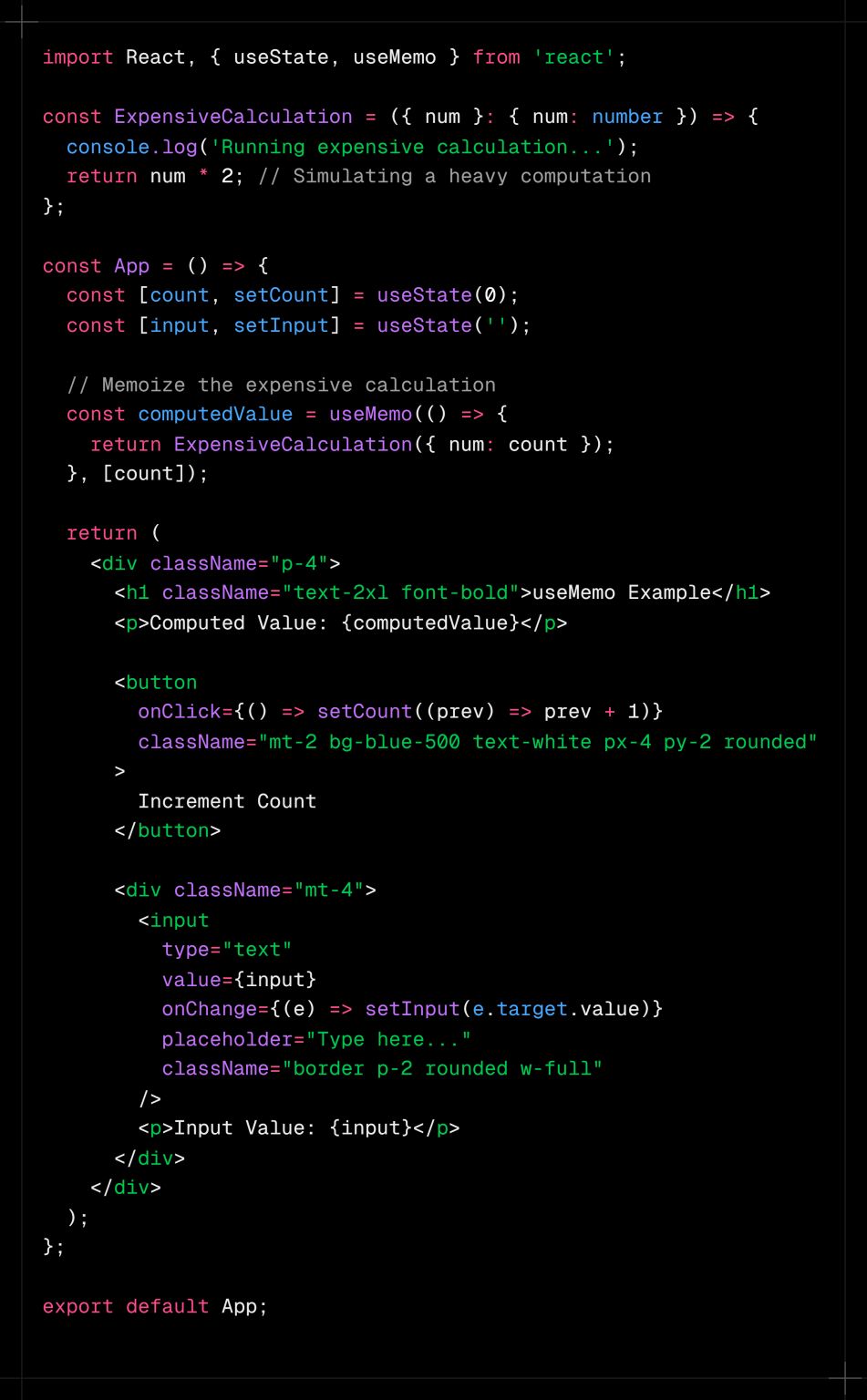 Abbos Nurgulshanov on LinkedIn: #reactjs #usememo #webdevelopment # ... Abbos Nurgulshanov on LinkedIn: #reactjs #usememo #webdevelopment # ...