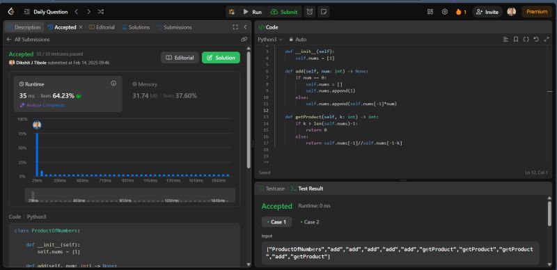 #100daysofcode #dsa #leetcode #problemsolving #prefixproduct # ... #100daysofcode #dsa #leetcode #problemsolving #prefixproduct # ...