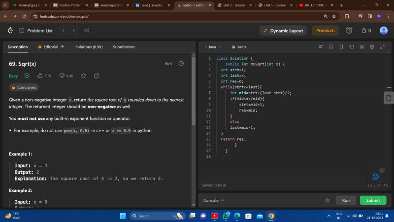 How I solved LeetCode problems on 5/75 day | Muskan Gupta posted on the ... How I solved LeetCode problems on 5/75 day | Muskan Gupta posted on the ...