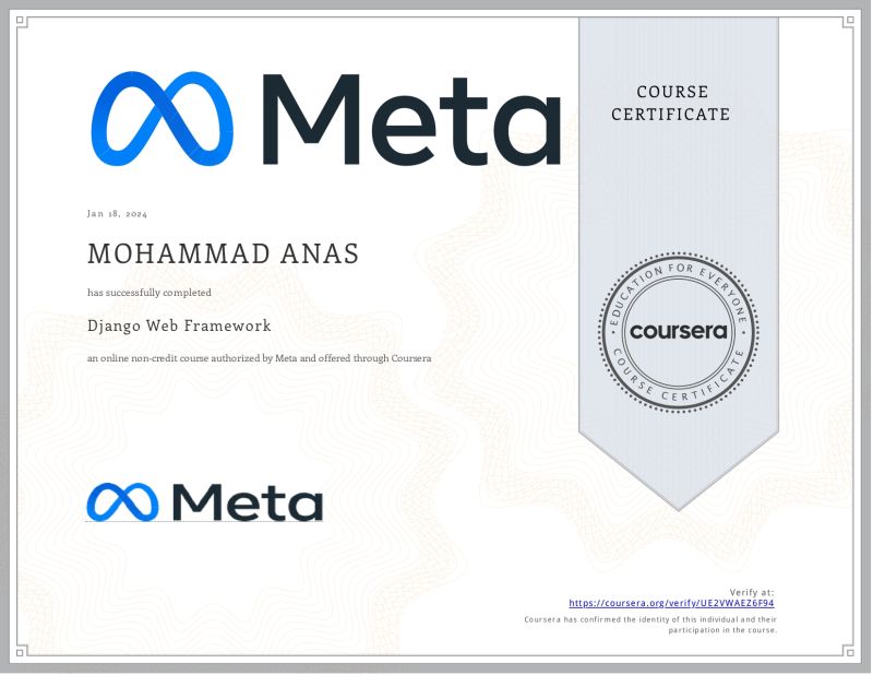 Mohammad Anas on LinkedIn: #django #python #webdevelopment # ... Mohammad Anas on LinkedIn: #django #python #webdevelopment # ...