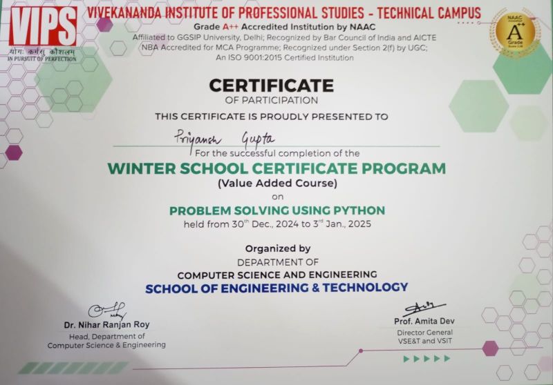 #vips #problemsolving #python #wintervacationcamp | Priyansh Gupta #vips #problemsolving #python #wintervacationcamp | Priyansh Gupta