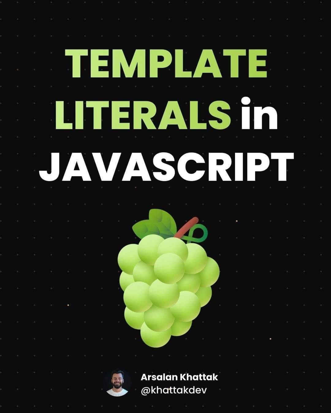 Ahmed Ali Mohamed on LinkedIn: Template literals in JavaScript Ahmed Ali Mohamed on LinkedIn: Template literals in JavaScript