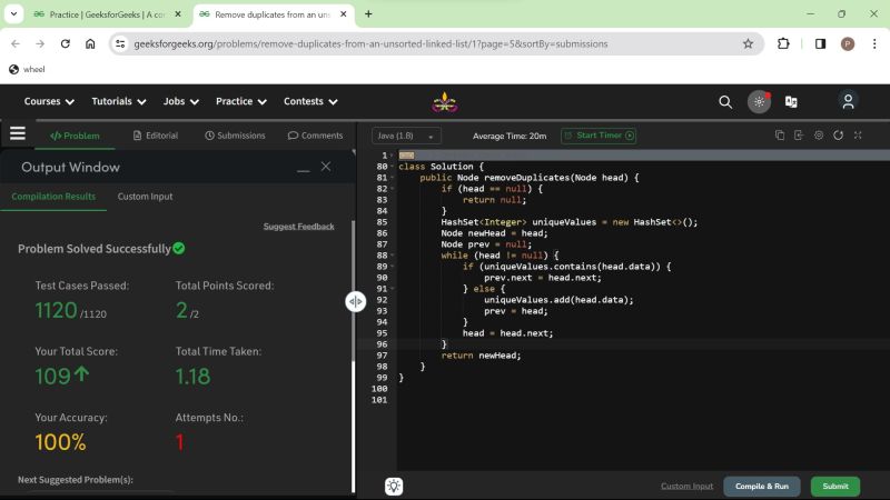 Day 48 of #100DaysOfCode Challenge: Remove duplicates | Priyanshi ... Day 48 of #100DaysOfCode Challenge: Remove duplicates | Priyanshi ...