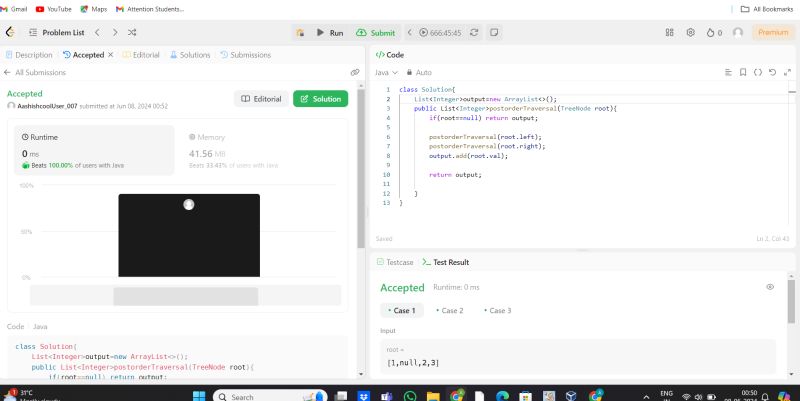 Solved another LeetCode challenge: Postorder Traversal | Aashish Ranjan ... Solved another LeetCode challenge: Postorder Traversal | Aashish Ranjan ...