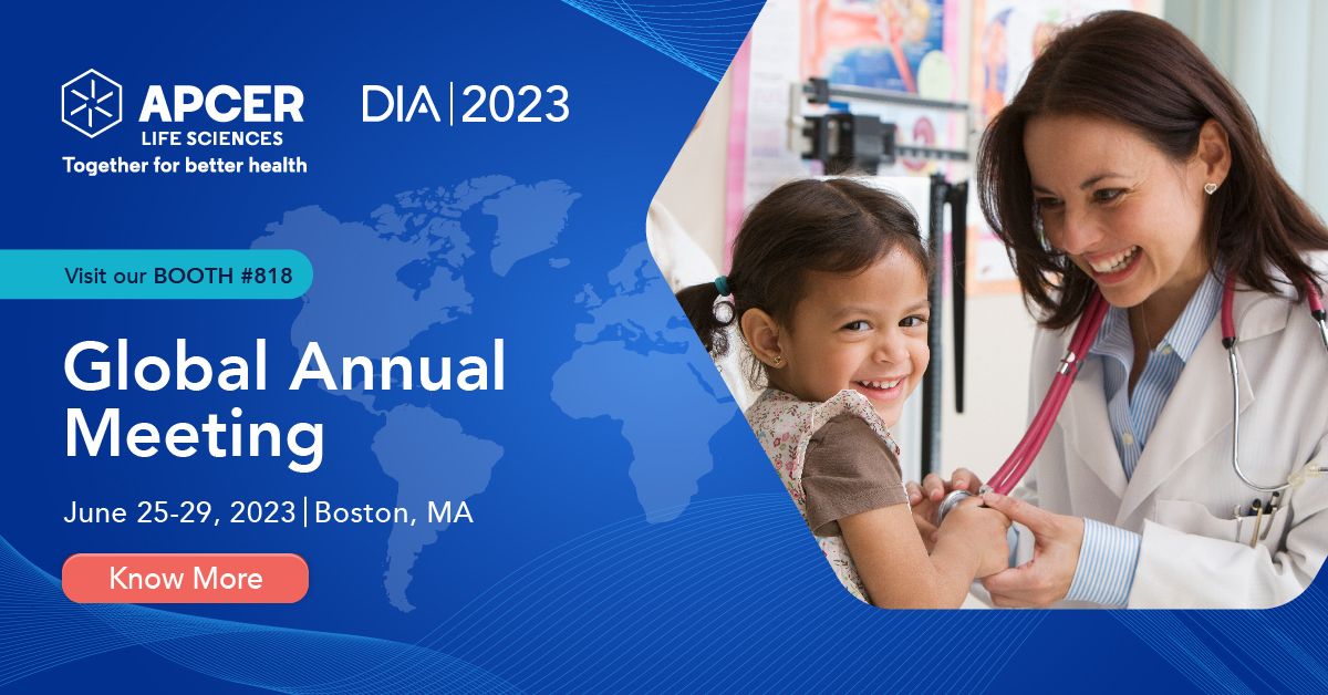 APCER Life Sciences on LinkedIn: DIA Global Annual Meeting, 2023 ... APCER Life Sciences on LinkedIn: DIA Global Annual Meeting, 2023 ...