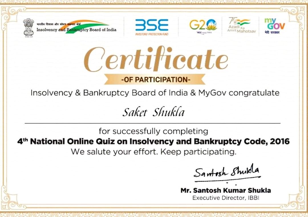 Saket Shukla on LinkedIn: #companysecretary #mygovindia #ibbi #csexecutive Saket Shukla on LinkedIn: #companysecretary #mygovindia #ibbi #csexecutive