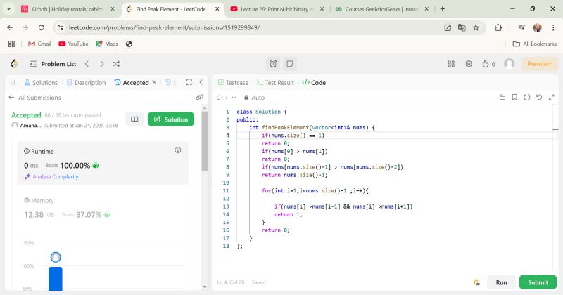 Aman Kumar on LinkedIn: #dsa #c #problemsolving #leetcode #peakelement ... Aman Kumar on LinkedIn: #dsa #c #problemsolving #leetcode #peakelement ...