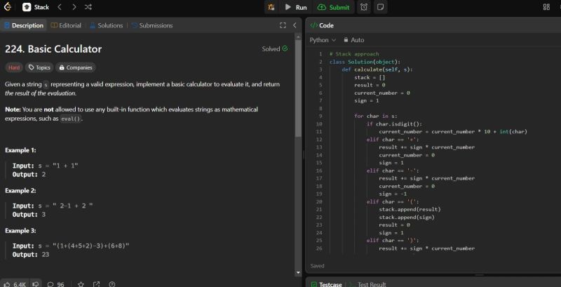 Disha Karnayake on LinkedIn: #basiccalculator #stringparsing #dsa # ... Disha Karnayake on LinkedIn: #basiccalculator #stringparsing #dsa # ...