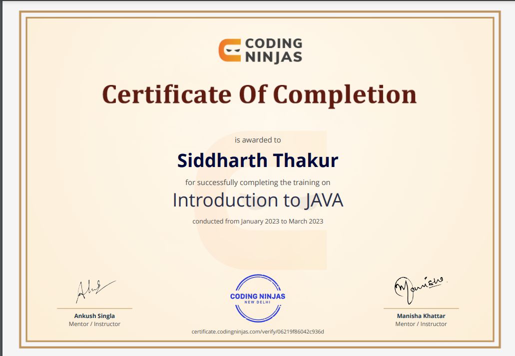 Siddharth Thakur on LinkedIn: #coding #java Siddharth Thakur on LinkedIn: #coding #java