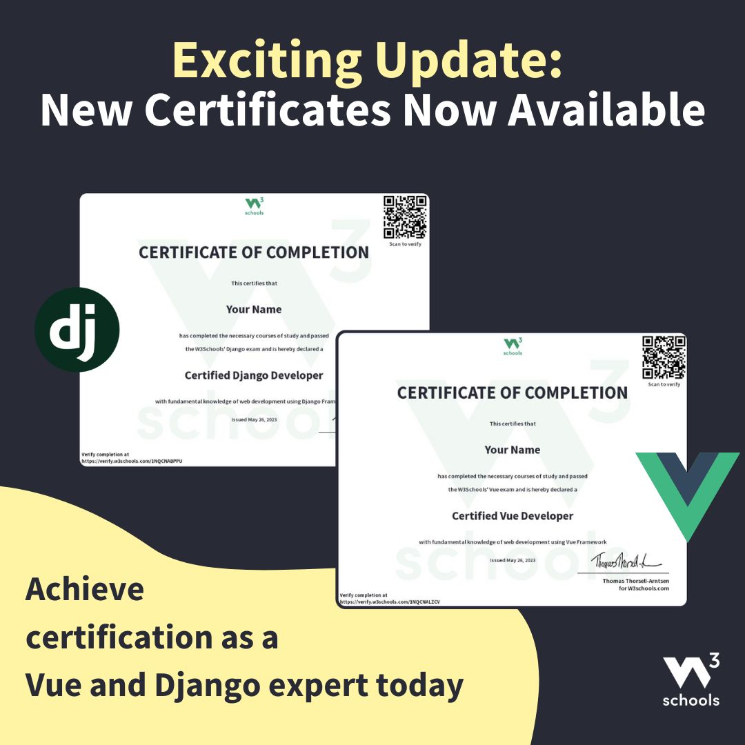 W3Schools.com on LinkedIn: #certificate #coding #education #learning # ... W3Schools.com on LinkedIn: #certificate #coding #education #learning # ...