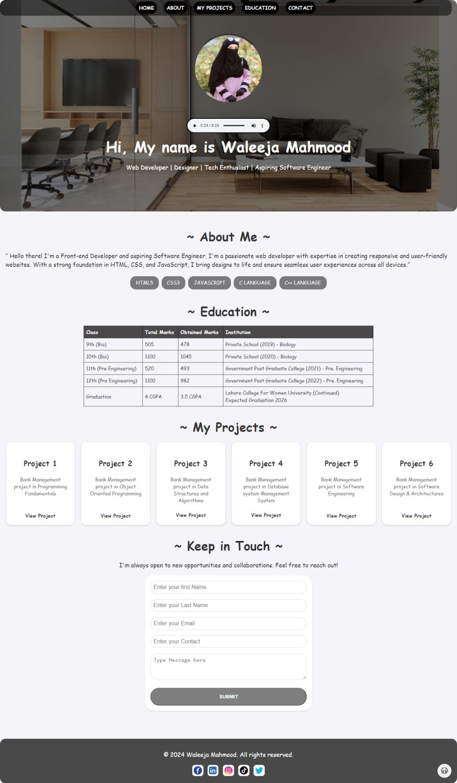 Waleeja Mahmood on LinkedIn: #webdevelopment #html #css #portfolio # ... Waleeja Mahmood on LinkedIn: #webdevelopment #html #css #portfolio # ...