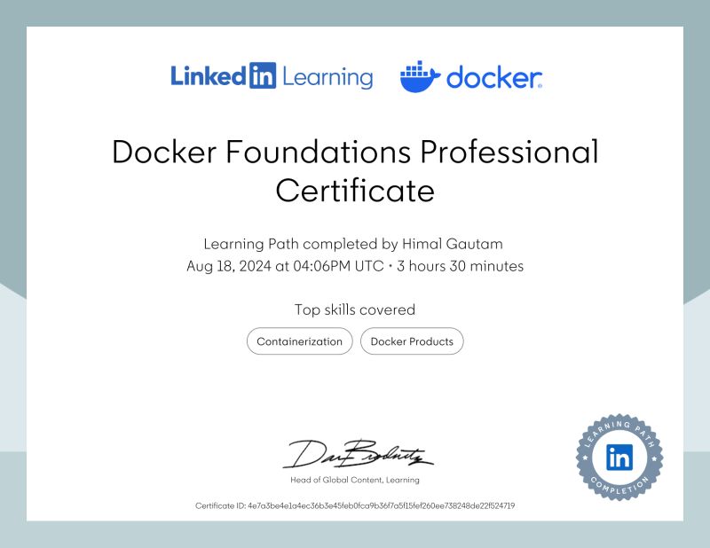 Himal Gautam on LinkedIn: Certificate of Completion Himal Gautam on LinkedIn: Certificate of Completion