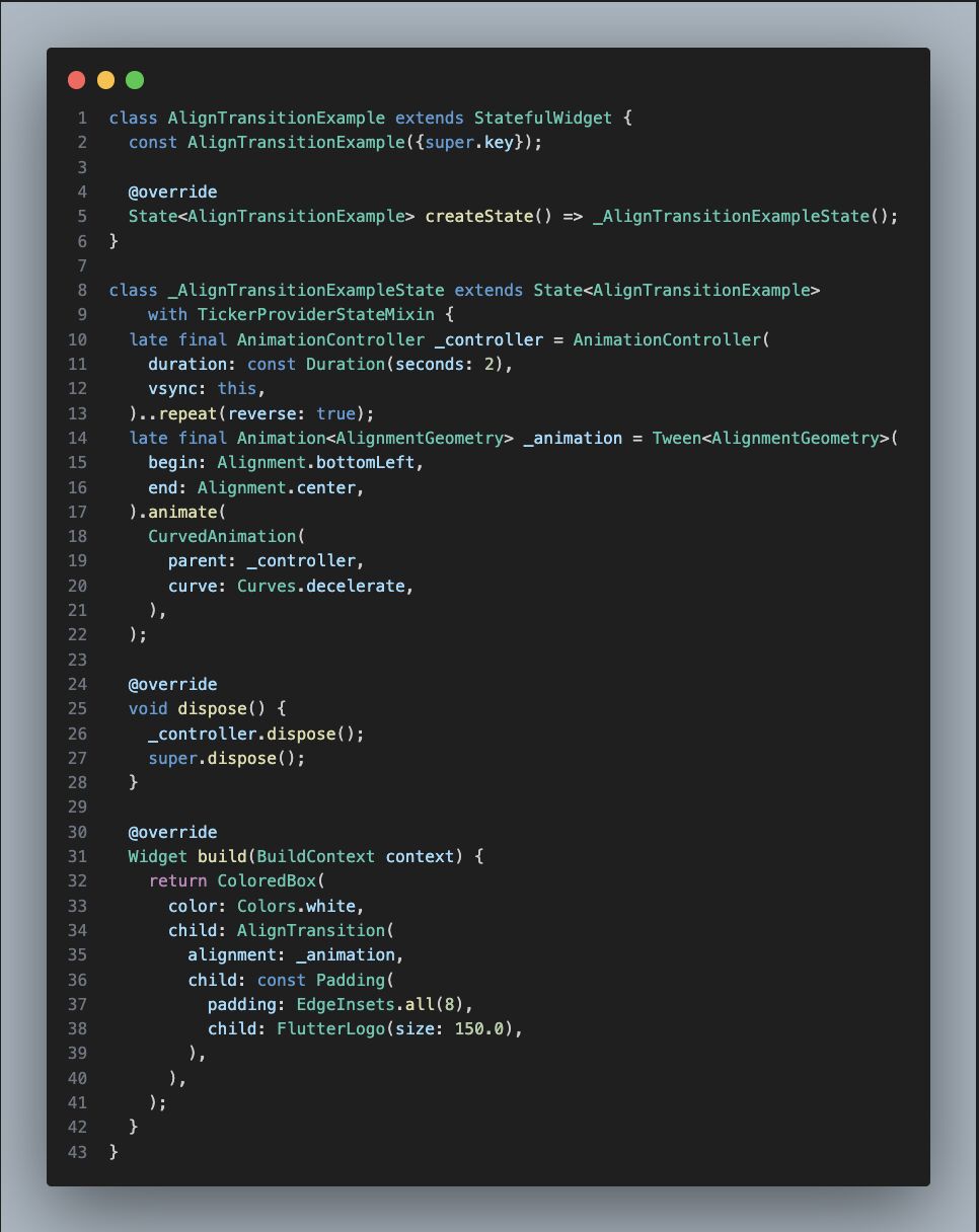 How to use AlignTransition widget for mobile apps | AYESHA F. ๐ Angular ... How to use AlignTransition widget for mobile apps | AYESHA F. ๐ Angular ...