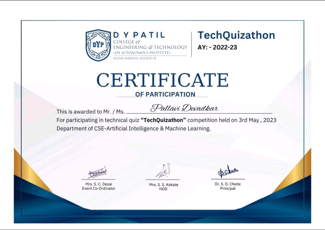 Pallavi Devadkar on LinkedIn: I am glad to say that,I participated in ... Pallavi Devadkar on LinkedIn: I am glad to say that,I participated in ...