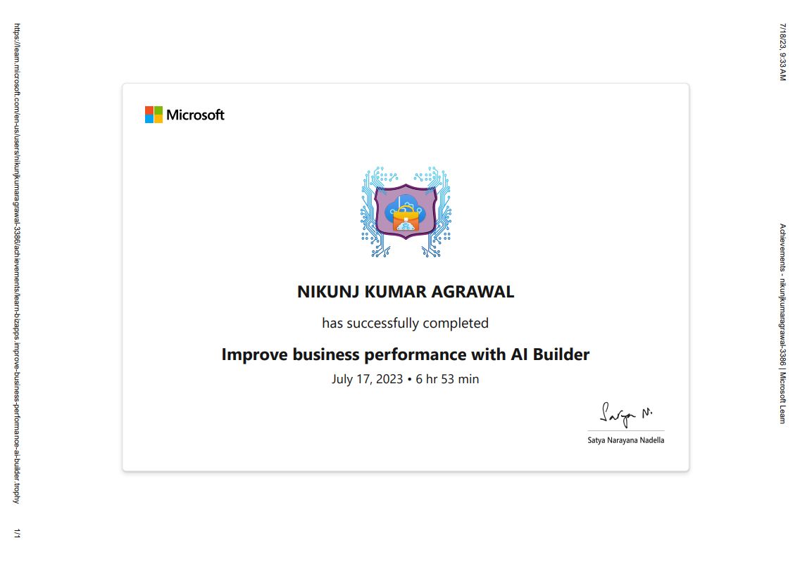 NIKUNJ KUMAR AGRAWAL on LinkedIn: My completion of Microsoft Improve ... NIKUNJ KUMAR AGRAWAL on LinkedIn: My completion of Microsoft Improve ...