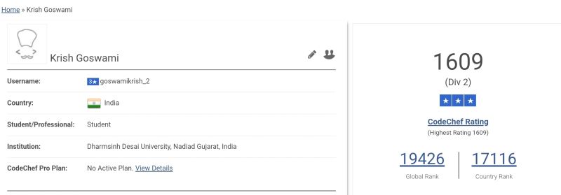 Krish Goswami on LinkedIn: #codechef #competitiveprogramming # ... Krish Goswami on LinkedIn: #codechef #competitiveprogramming # ...