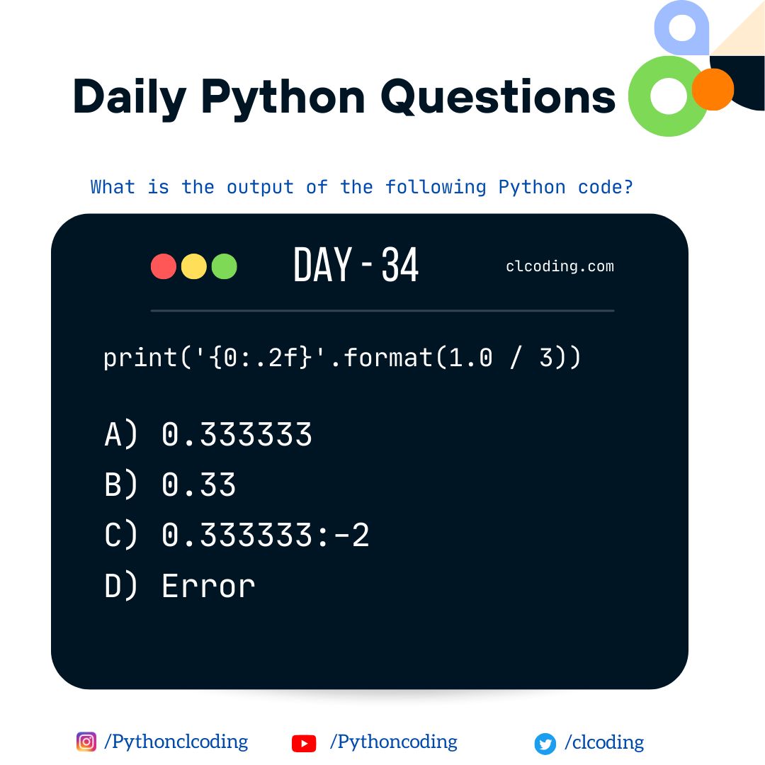 Python Coding on LinkedIn: Python Coding challenge - Day 34 | What is ... Python Coding on LinkedIn: Python Coding challenge - Day 34 | What is ...