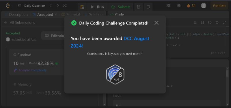 Tejas Thakur on LinkedIn: Completed August Coding Challenge on LeetCode ... Tejas Thakur on LinkedIn: Completed August Coding Challenge on LeetCode ...
