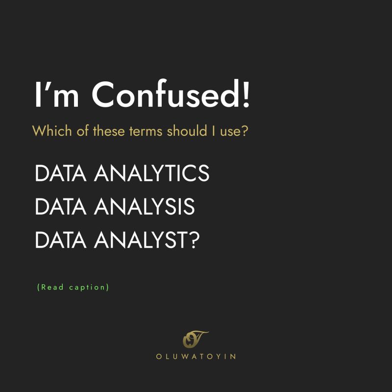 Oluwatoyin Yayu on LinkedIn: Understanding Some General Terms in Data ... Oluwatoyin Yayu on LinkedIn: Understanding Some General Terms in Data ...