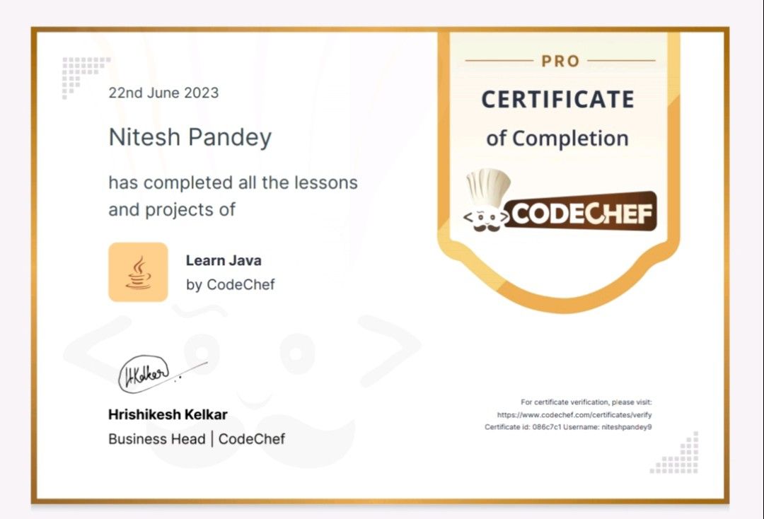 NITESH PANDEY on LinkedIn: #codechef #coders #codechallenge #java #javacode NITESH PANDEY on LinkedIn: #codechef #coders #codechallenge #java #javacode