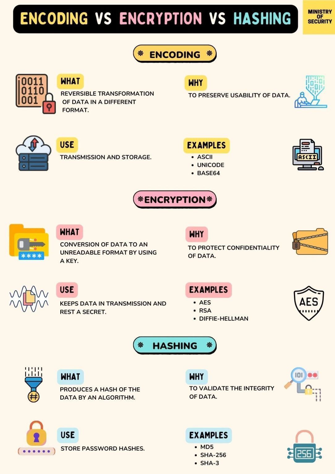 Encoding vs Encryption vs Hashing | Ashraf Salah I. Mustafa Encoding vs Encryption vs Hashing | Ashraf Salah I. Mustafa