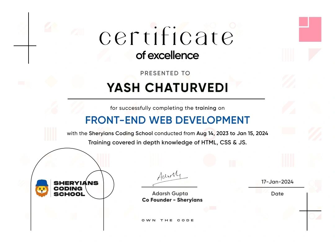 Yash Chaturvedi on LinkedIn: #frontenddeveloper Yash Chaturvedi on LinkedIn: #frontenddeveloper