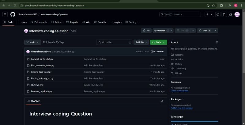 Himanshu Anand on LinkedIn: #interview_questions #coding #python # ... Himanshu Anand on LinkedIn: #interview_questions #coding #python # ...