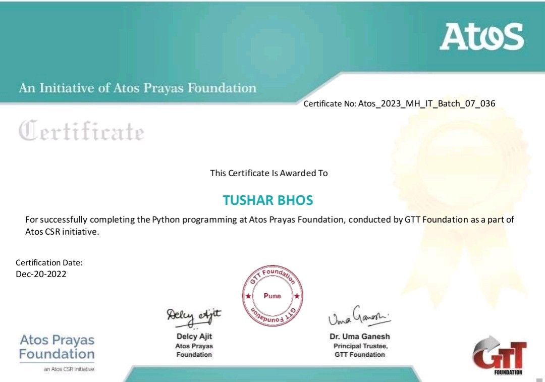 Tushar Bhos on LinkedIn: #pythonprogramming #python Tushar Bhos on LinkedIn: #pythonprogramming #python