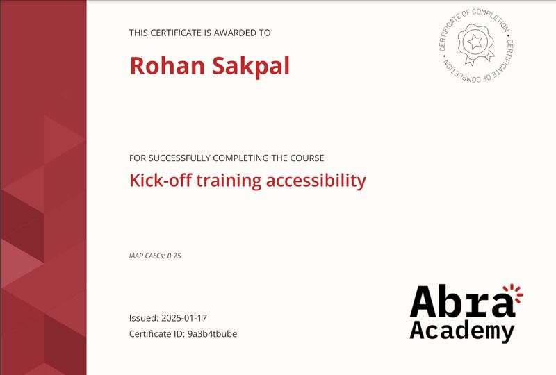 ROHAN SAKPAL on LinkedIn: I’m happy 😊 to share that I’ve obtained a new ... ROHAN SAKPAL on LinkedIn: I’m happy 😊 to share that I’ve obtained a new ...