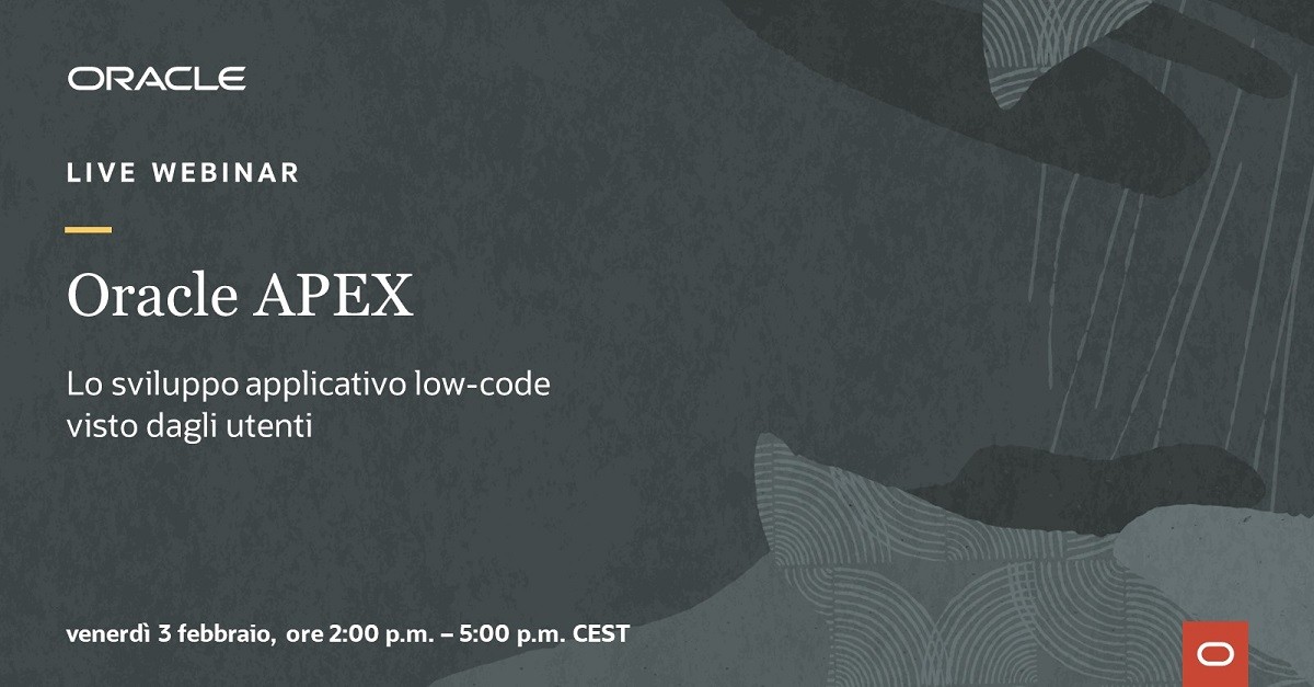 Daniele Saveri auf LinkedIn: Oracle APEX: lo sviluppo applicativo low ... Daniele Saveri auf LinkedIn: Oracle APEX: lo sviluppo applicativo low ...