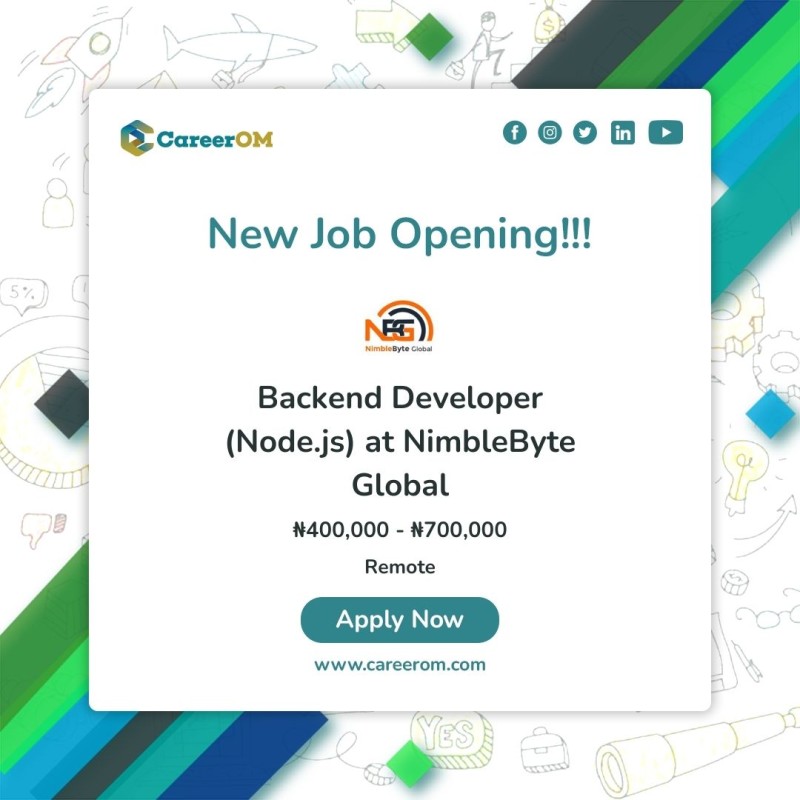 CareerOM on LinkedIn: Backend Developer (Node.js) CareerOM on LinkedIn: Backend Developer (Node.js)