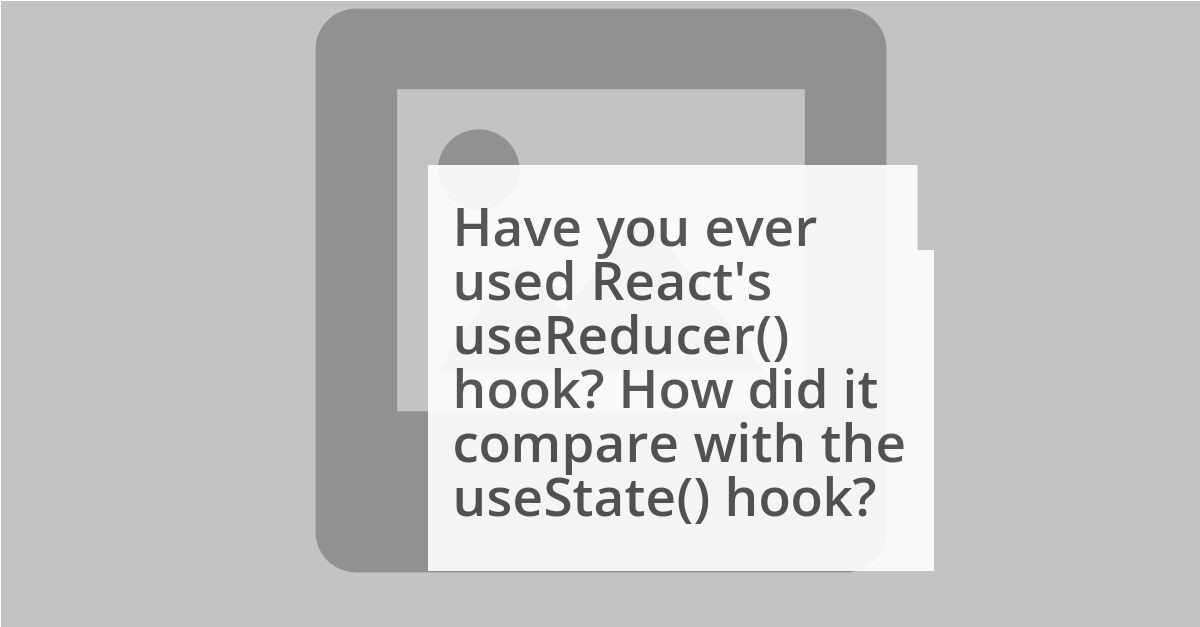 React Jobs on LinkedIn: React useReducer() πͺ React Jobs on LinkedIn: React useReducer() πͺ