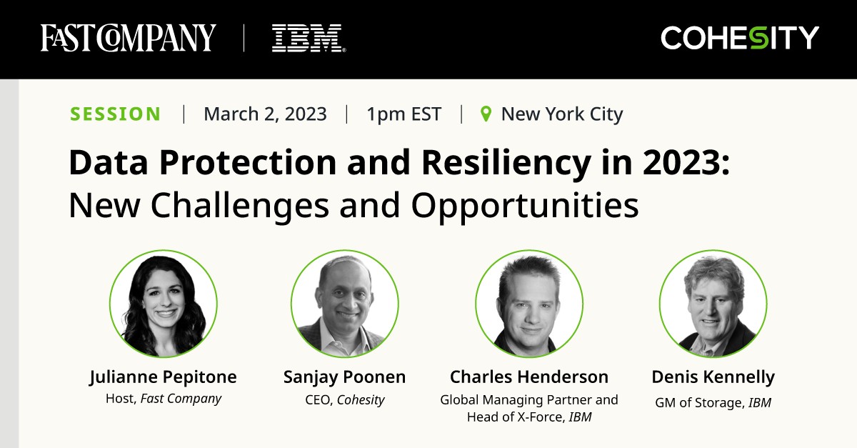 Cohesity on LinkedIn: Complimentary Event: Join us for the Data ... Cohesity on LinkedIn: Complimentary Event: Join us for the Data ...