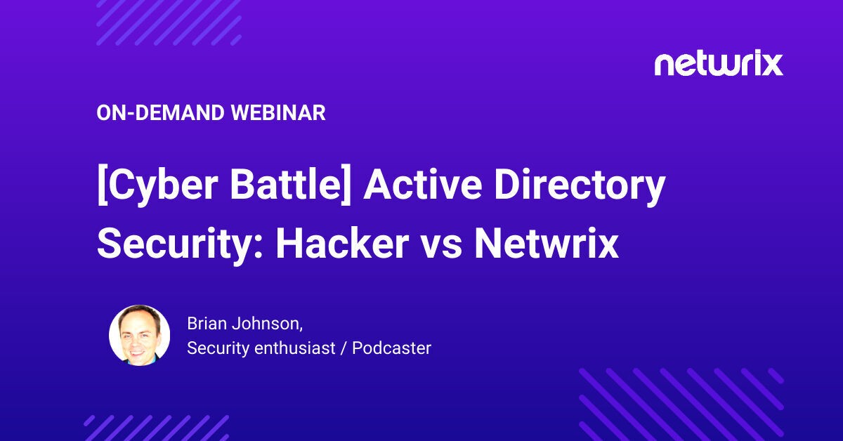 Netwrix Corporation on LinkedIn: Netwrix Webinar | [Cyber Battle ... Netwrix Corporation on LinkedIn: Netwrix Webinar | [Cyber Battle ...
