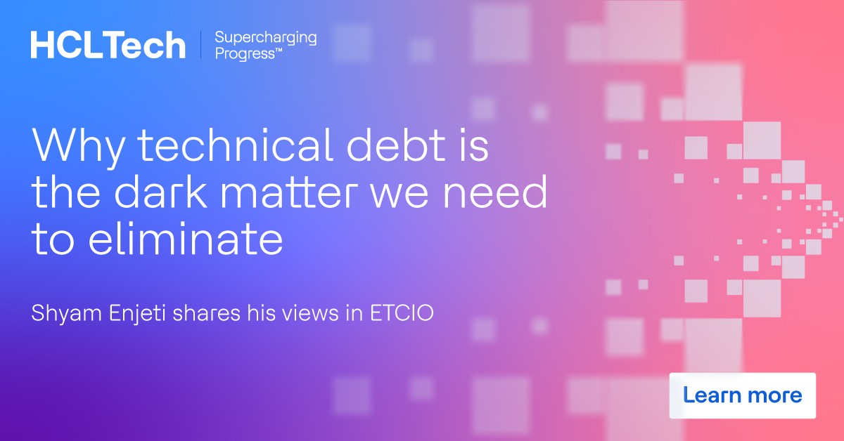 HCLTech on LinkedIn: Shyam Enjeti, HCLTech on why technical debt is the ... HCLTech on LinkedIn: Shyam Enjeti, HCLTech on why technical debt is the ...