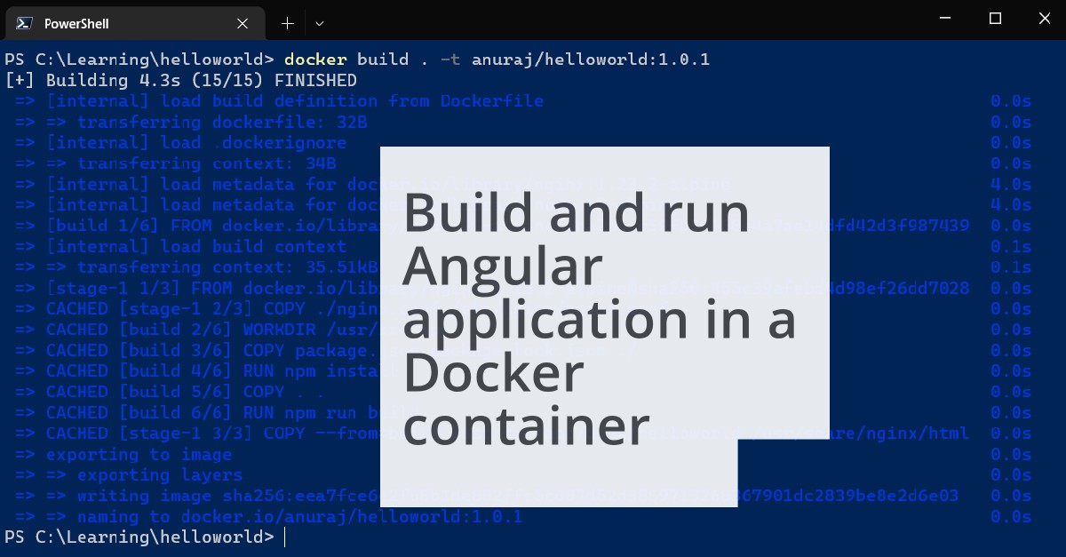 Vishal Kokane on LinkedIn: Build and run Angular application in a ... Vishal Kokane on LinkedIn: Build and run Angular application in a ...