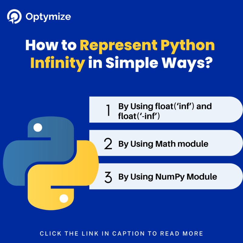 Optymize on LinkedIn: How to Represent Python Infinity in Simple Ways ... Optymize on LinkedIn: How to Represent Python Infinity in Simple Ways ...