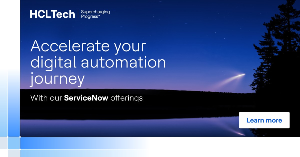 HCLTech on LinkedIn: HCLTech Supercharging Progress with ServiceNow HCLTech on LinkedIn: HCLTech Supercharging Progress with ServiceNow