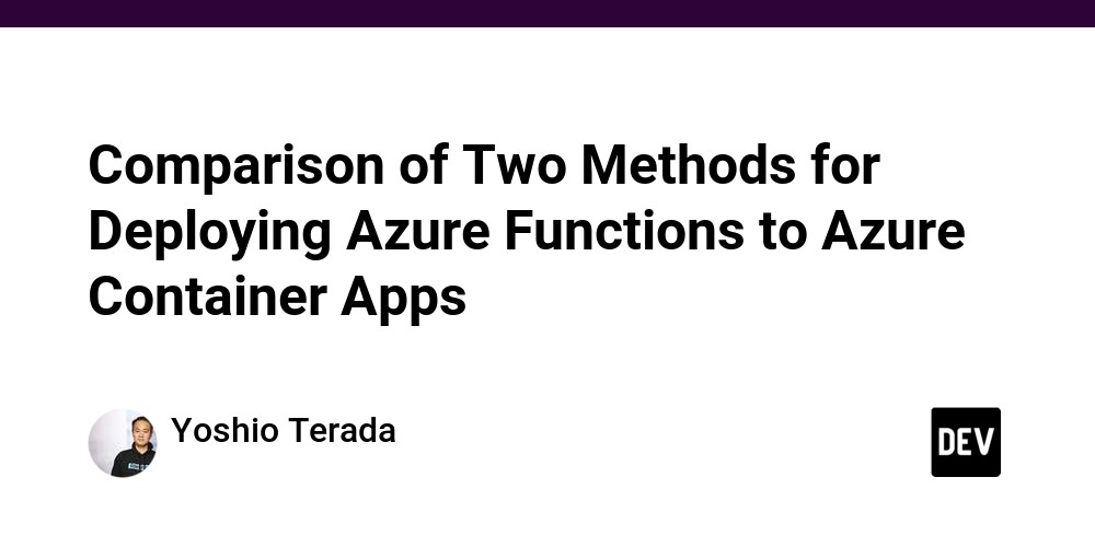 DotNetCode on LinkedIn: Comparison of Two Methods for Deploying Azure ... DotNetCode on LinkedIn: Comparison of Two Methods for Deploying Azure ...