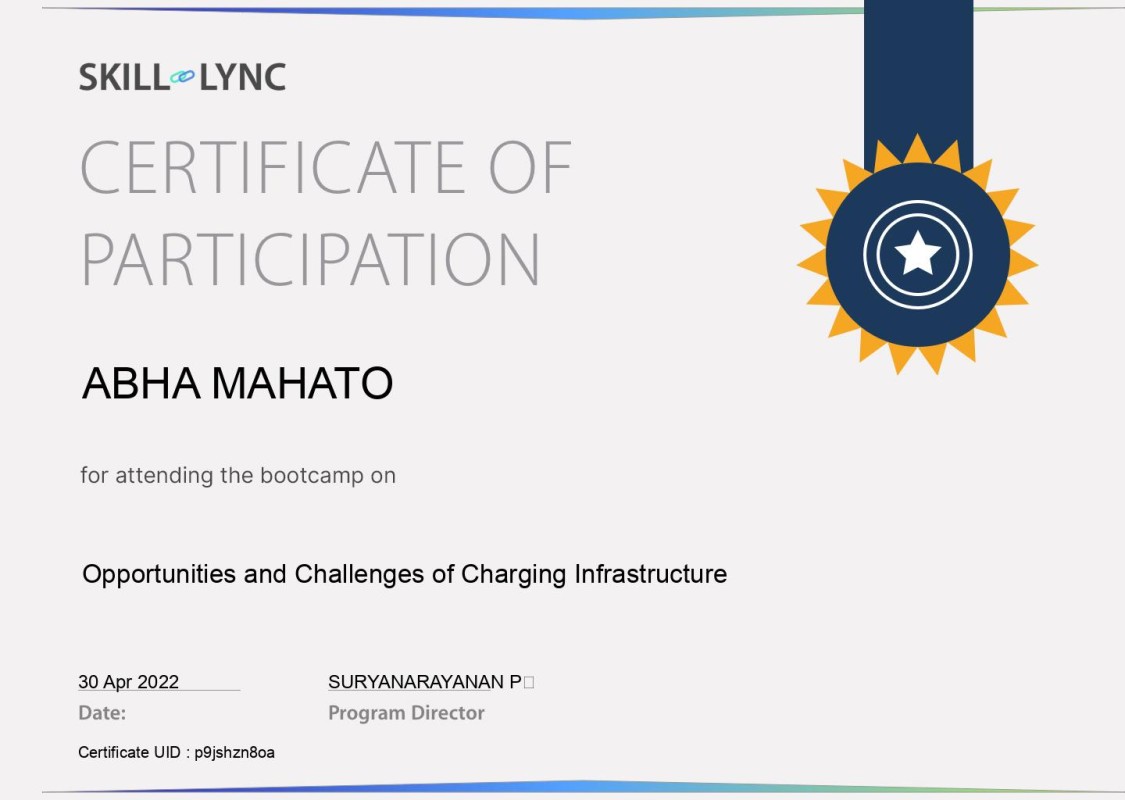 Abha Mahato on LinkedIn: Certificate Abha Mahato on LinkedIn: Certificate