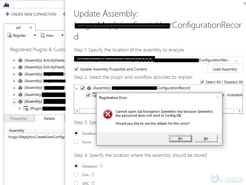 Inogic on LinkedIn: Error Faced while registering Plugin in On-premise CRM Inogic on LinkedIn: Error Faced while registering Plugin in On-premise CRM