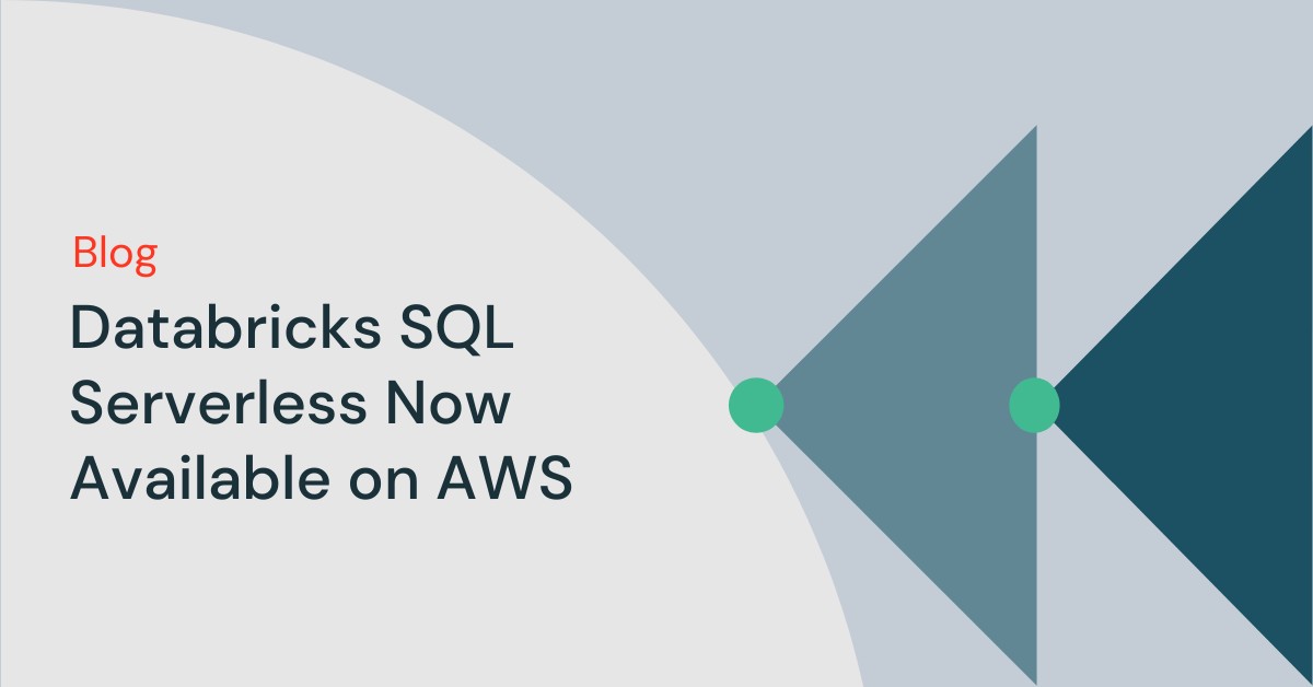 Databricks on LinkedIn: Databricks SQL Serverless Now Available on AWS Databricks on LinkedIn: Databricks SQL Serverless Now Available on AWS