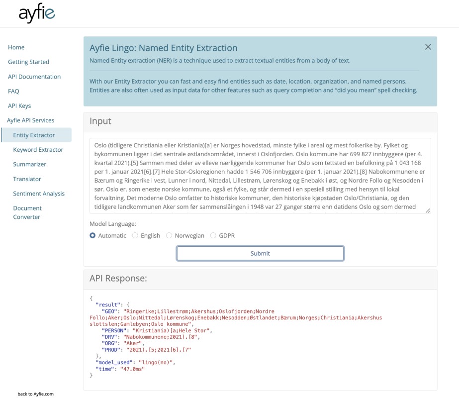 Ayfie on LinkedIn: Introduction to Ayfie Entity Extraction API ... Ayfie on LinkedIn: Introduction to Ayfie Entity Extraction API ...
