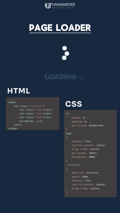#unanimoustechnologies #css #html #cssanimation #loader #coding # ... #unanimoustechnologies #css #html #cssanimation #loader #coding # ...